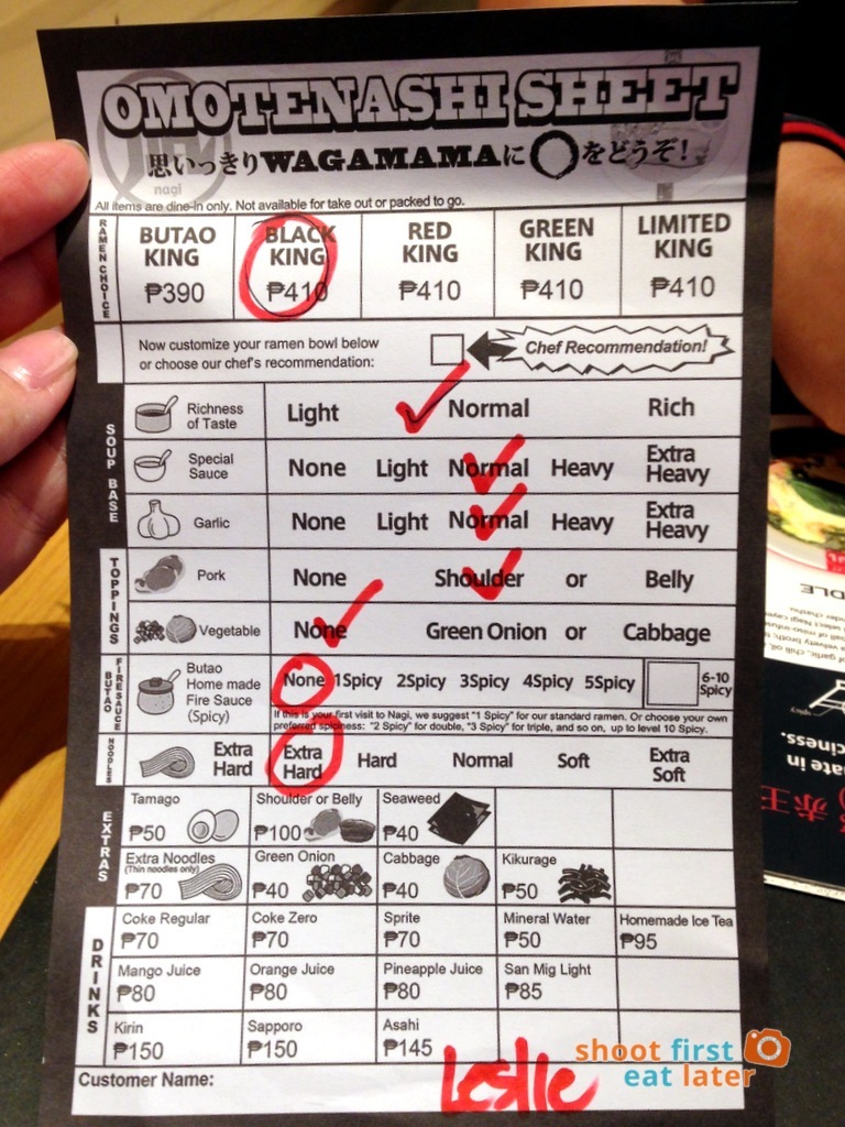 Ramen Nagi at SM Aura – Shoot First Eat Later